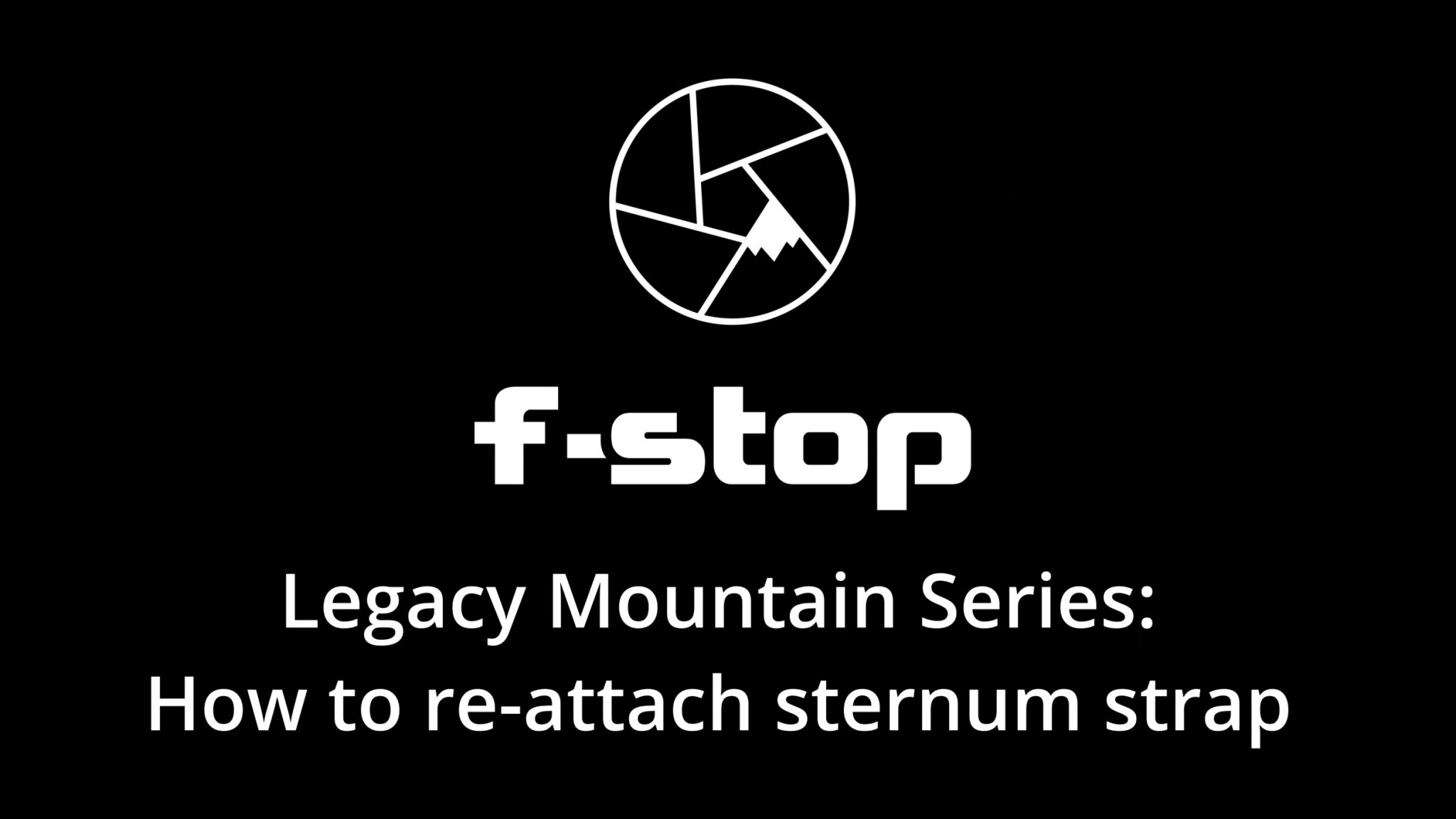 f-stop Legacy Mountain Series: How to Reattach your sternum strap - f ...